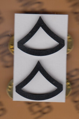 US Army Vietnam era E-3 Private First Class PFC plastic Combat rank set ...