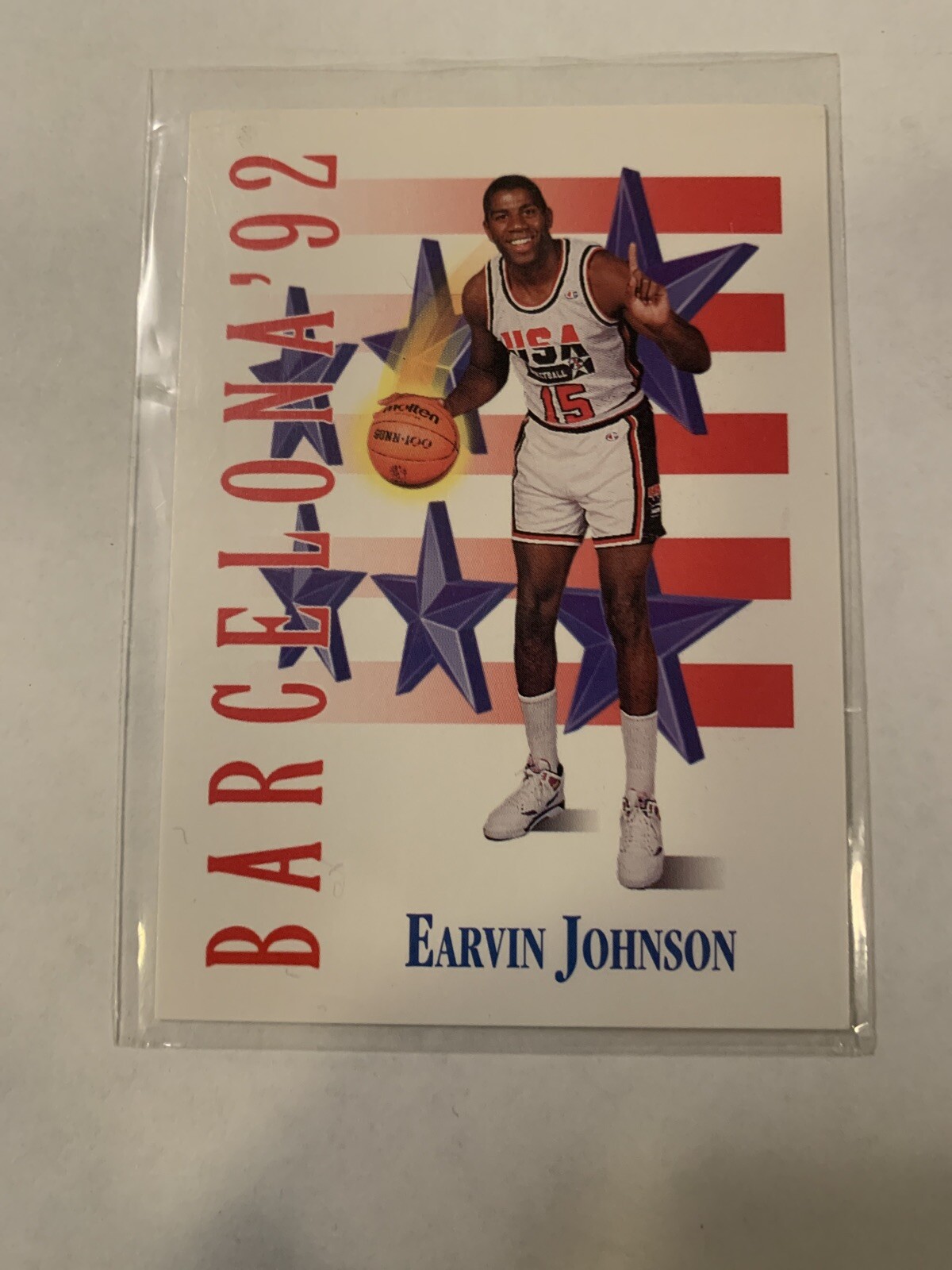 Earvin “Magic” Johnson 1992 Skybox Team USA Barcelona ‘92 Insert Card ...