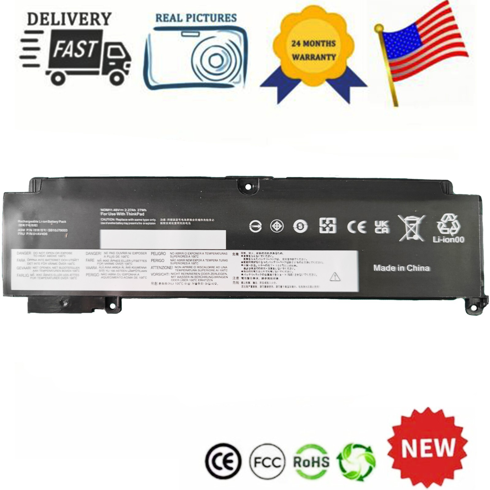 01AV406 Battery For Lenovo ThinkPad T460s T470s 00HW024 00HW025 01AV405 ...