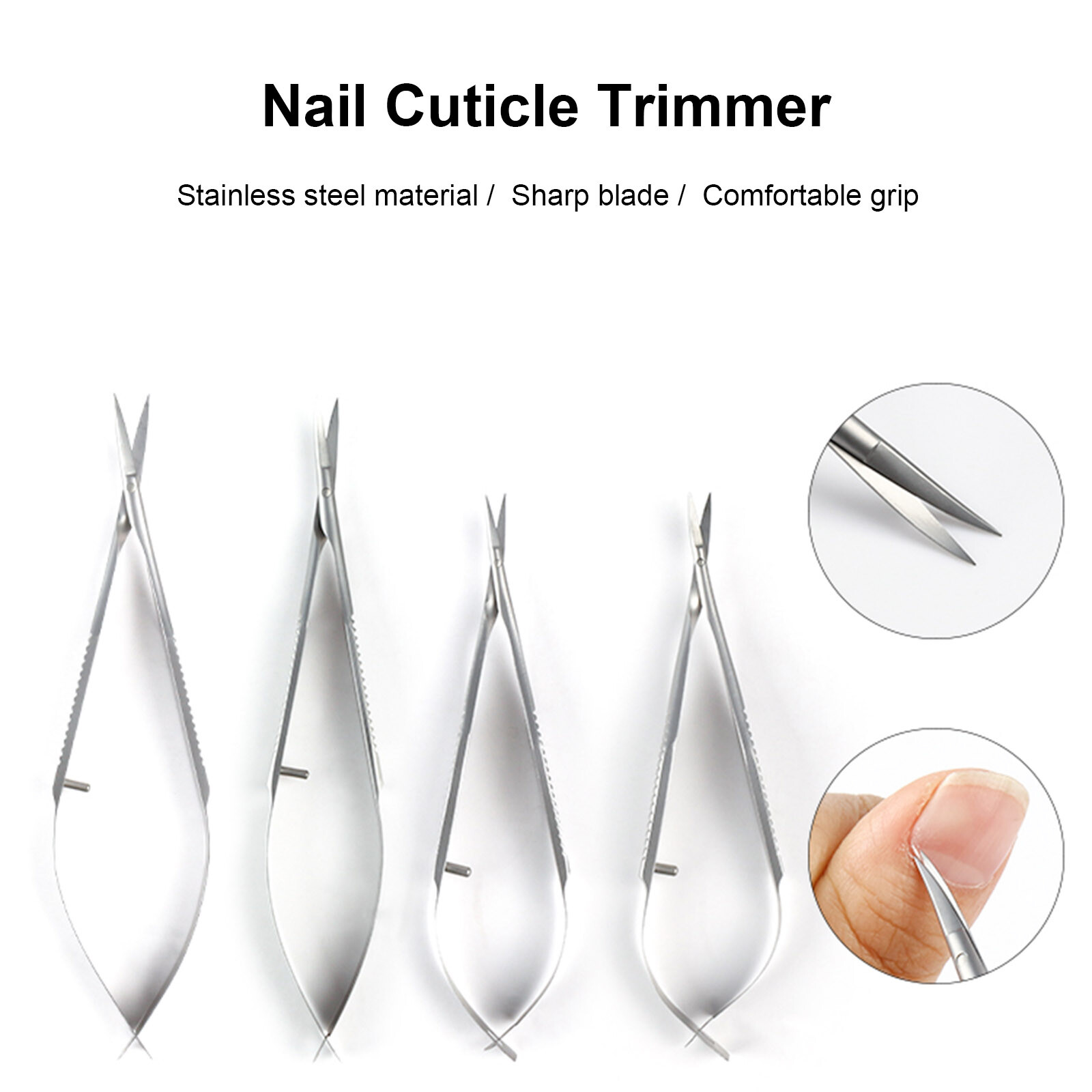 Nail Cuticle Trimmer Stainless Steel Cuticle Nipper Russian Style Dead ...
