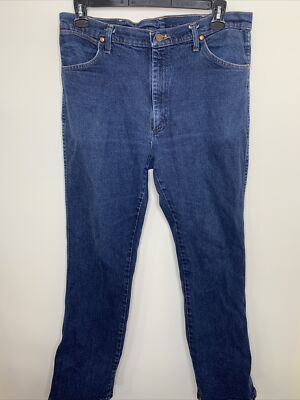 Wrangler Rn 130273 36x33 Mens Jeans Straight Leg Dark Wash | eBay