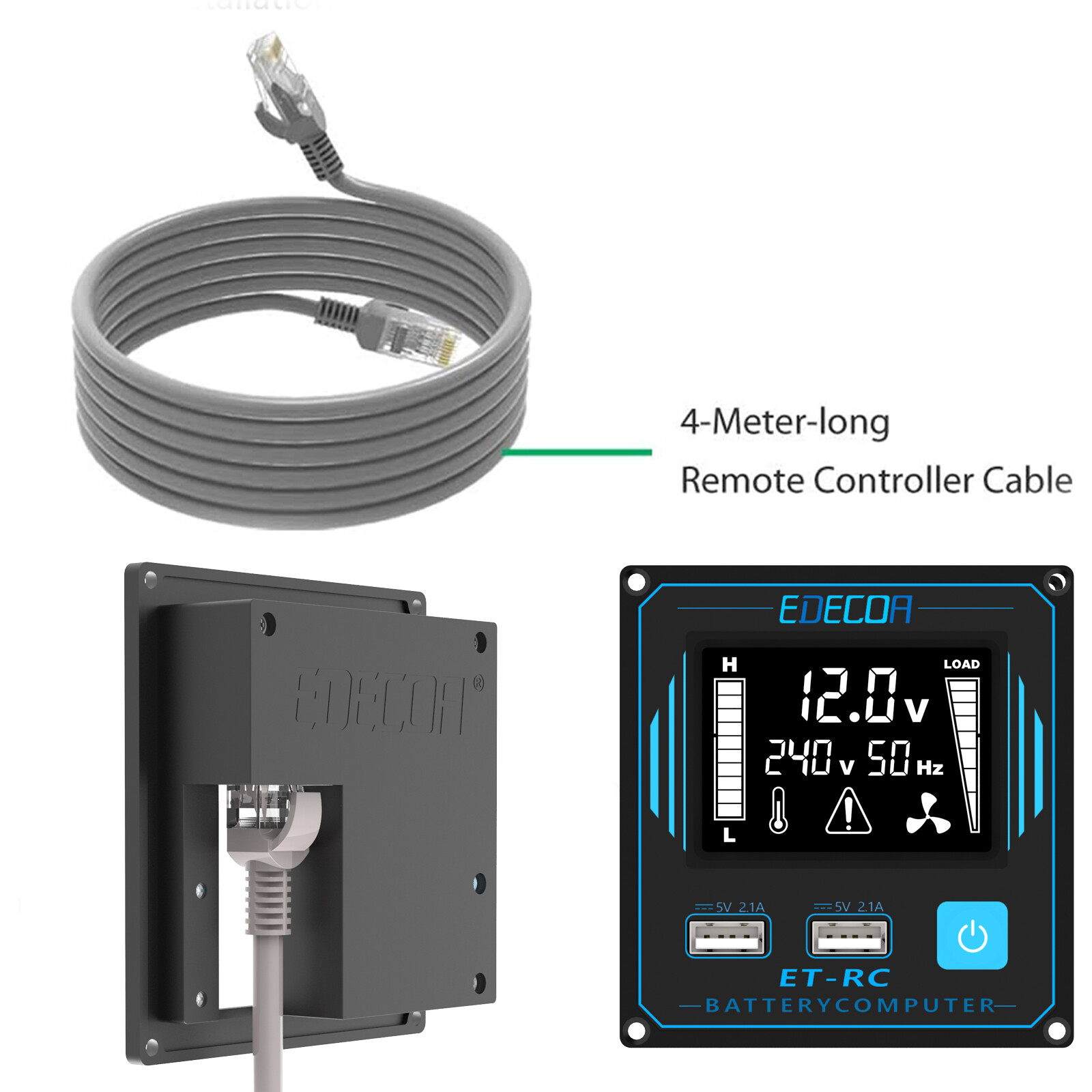 12V/24V New Remote Control FOR EDECOA Inverter with ET-RC Remote Plug Only 4M V0 | eBay UK