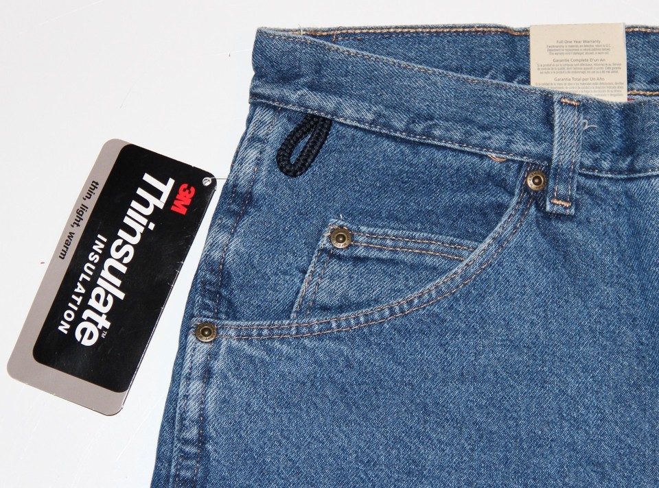 New Wrangler Rugged Wear Thermal jeans Thinsulate Insulation 3M Men`s ...