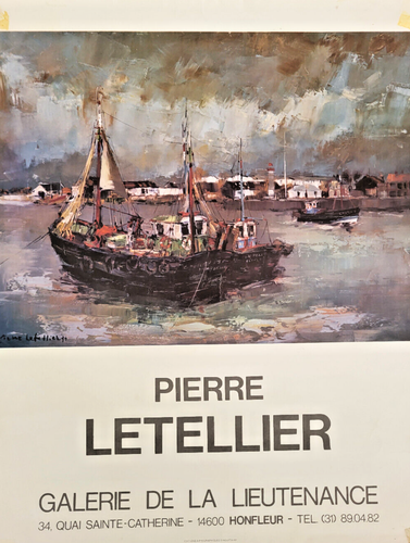 PIERRE LETELLIER - ORIGINAL EXHIBITION POSTER - G. LIEUTENANCE ...