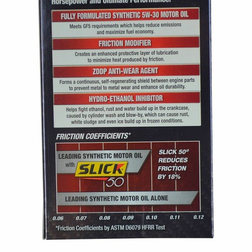 Slick 50 Supercharged Synthetic Engine Oil Treatment Additive 444ml ...