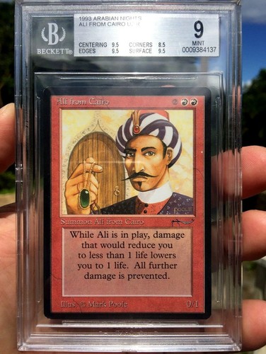 ALI FROM CAIRO, ARABIAN NIGHTS, 1993 MTG, RARE, BGS 9.0, GRADED "MINT ...