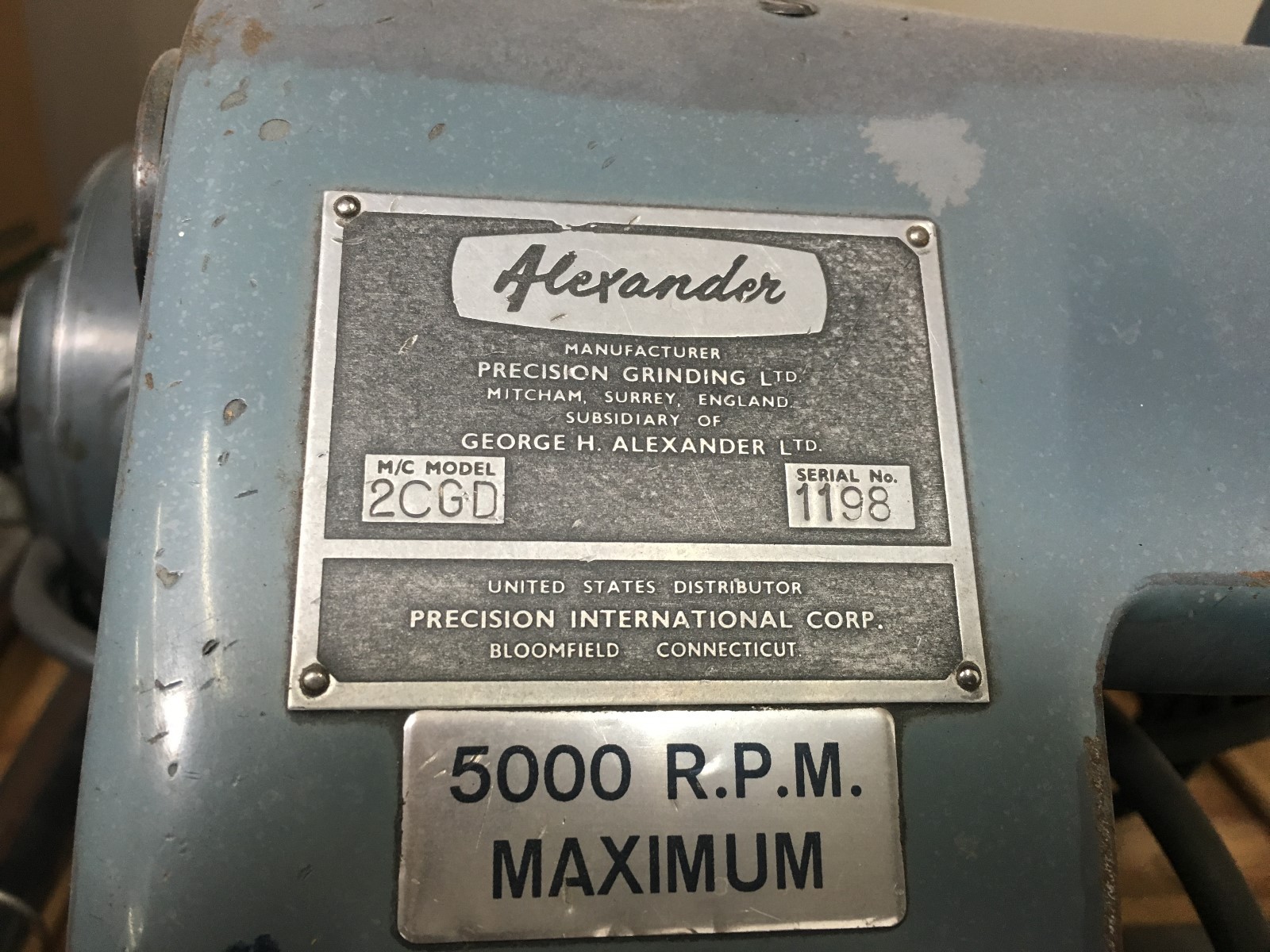 ALEXANDER 2CG D CUTTER GRINDER DECKEL TYPE BENCHTOP TOOL GRINDER | eBay