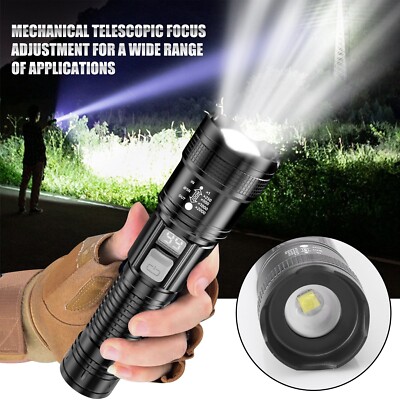 Multifunction Super Bright LED Tactical Flashlight Rechargeable LED ...