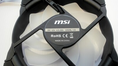 MSI 120MM 12V ANTI-VIBRATION RGB CASE FANS (12025L) 4-PIN PWM/3-PIN RGB ...