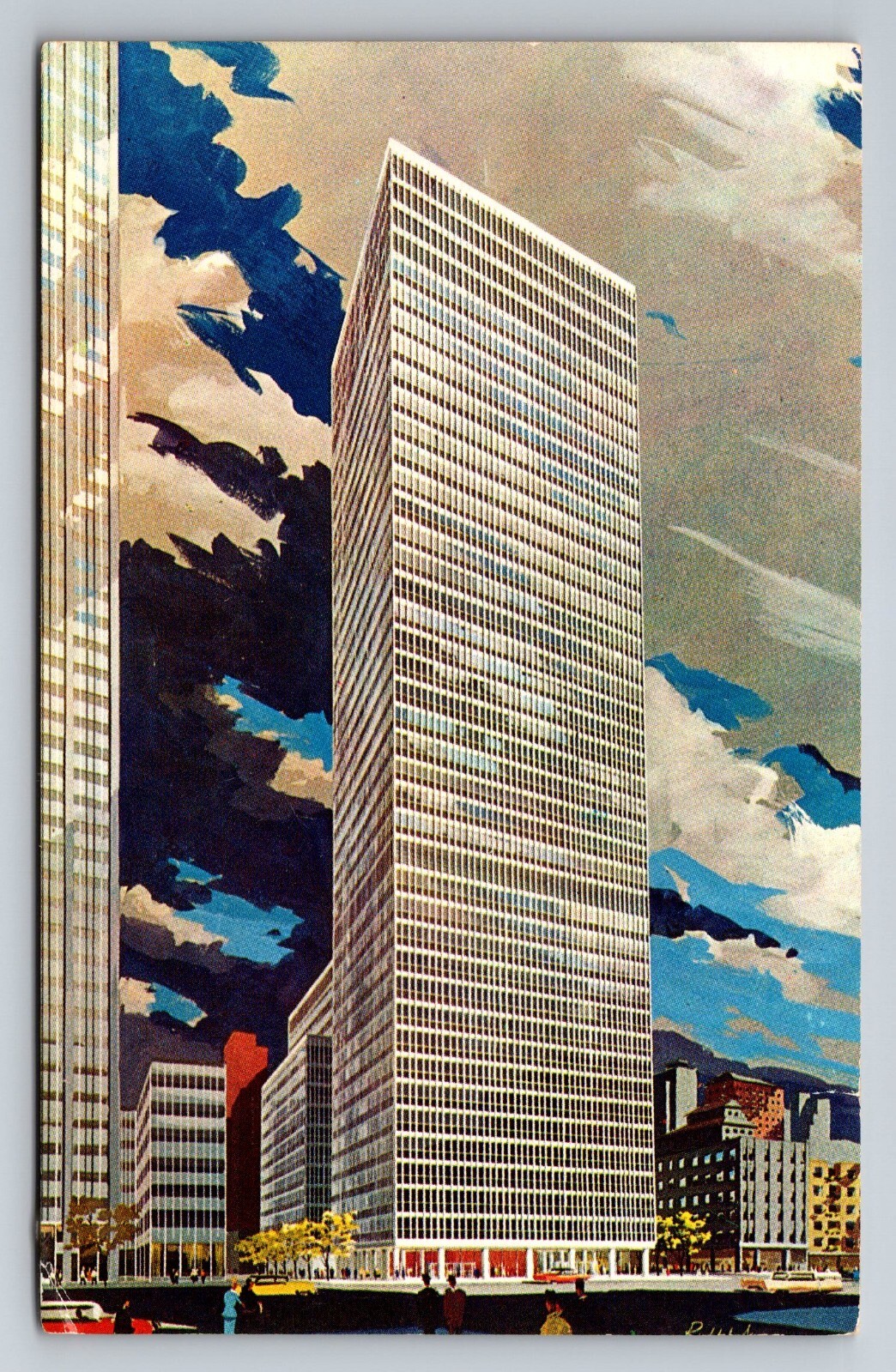 New York City Architect Drawing Equitable Home Office Building Vintage Postcard - La Paz County ...