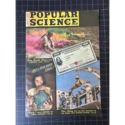 Vintage 1940s Popular Science WWII Magazine Cover - COVER ONLY | eBay