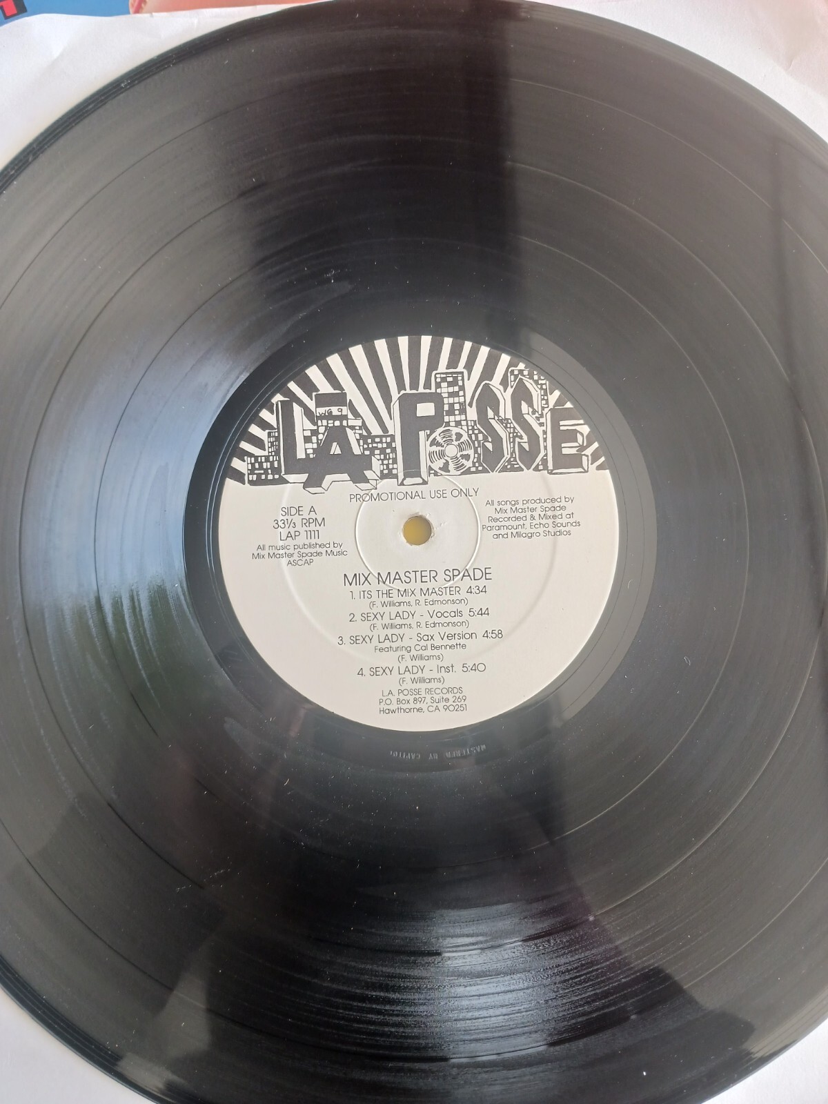 Mix Master Spade – It's The Mix Master 1989 LA POSSE Hip Hop Vinyl 12 ...