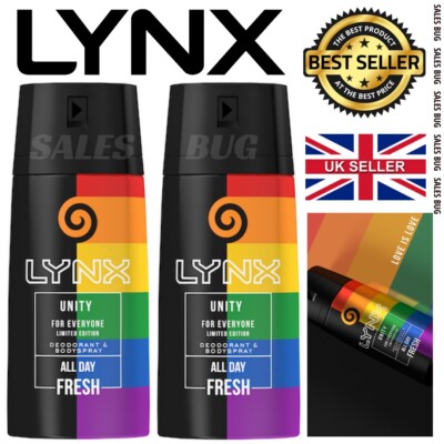 2 X 150ml Lynx Unity Limited Edition Body Spray Deodorant 150ml ...