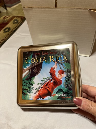 VINTAGE MARTINAIR COSTA RICA IN FLIGHT TIN LUNCHBOX DUTCH AIRLINE ...