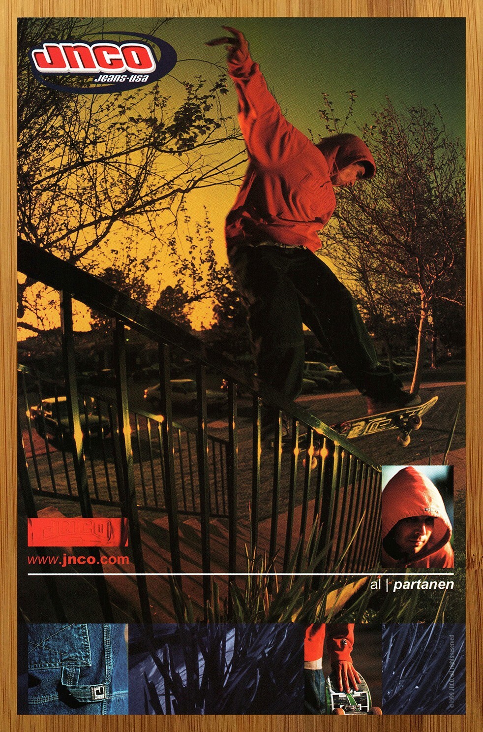 1999 JNCO Clothing Print Ad/Poster Al Partanen Skateboarding Jeans 90s ...
