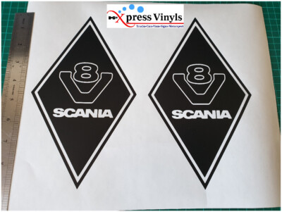 Scania V8 truck decals x 2. scania truck graphic stickers diamonds ...