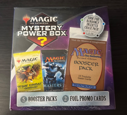 Magic The Gathering MTG Mystery Power Box Sealed 5 Booster Packs 2 Foil ...