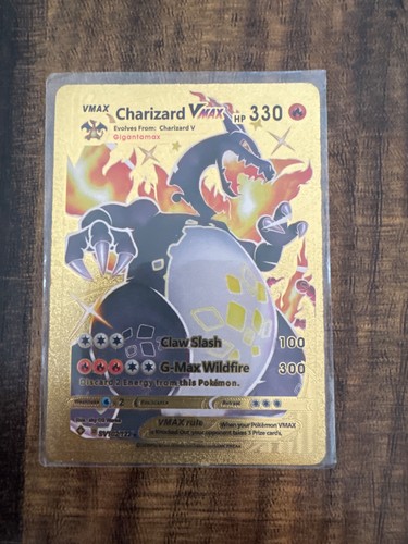 Pokemon Charizard VMAX Gold Foil Pokemon Card SV102/122 Not Tournament ...