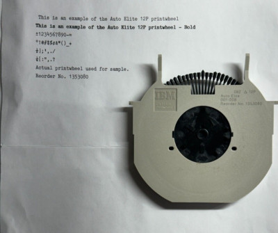 Typewriters & Word Processors - Ibm Printwheel