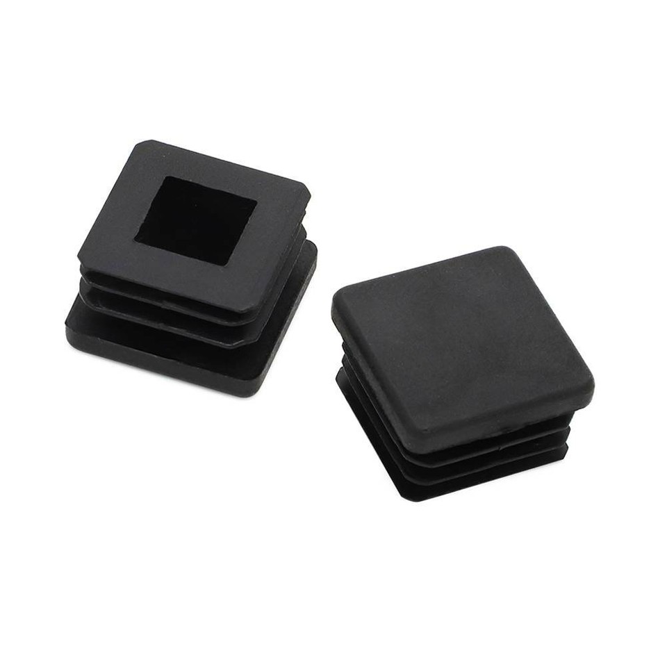 10PCS 1" Inch Square Plastic End Cap Tubing Hole Post Plug 1 inch 1x1 ...