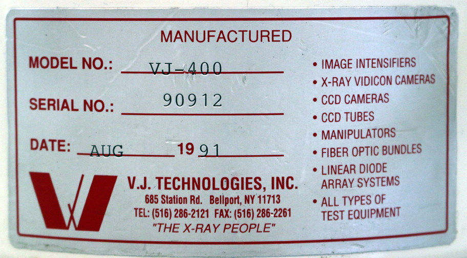 VJ Technologies Inc. VJ-400 X-Ray Camera Unit | eBay