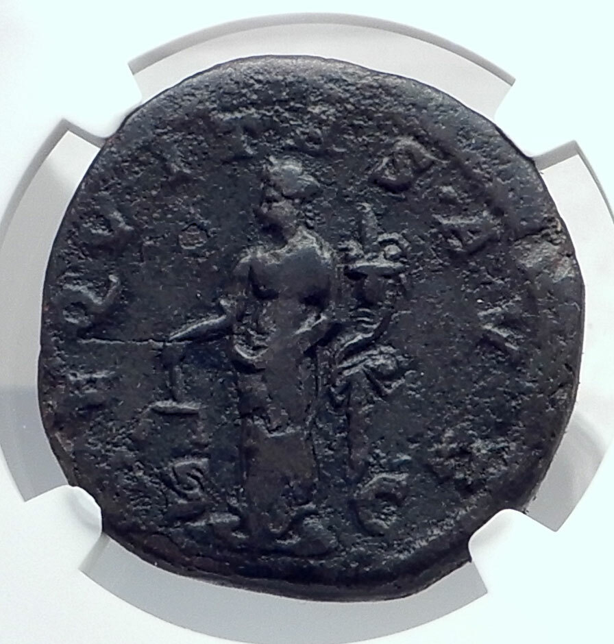 MACRINUS Authentic Ancient 217AD Rome Sestertius Roman Coin AEQUITAS ...