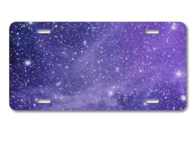 Aluminum License Plate - Purple Black White Stars Nebula - Ships from ...