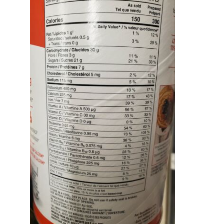 Boost Powder Chocolate Instant Breakfast Drink Mix 31oz 880g Canister ...