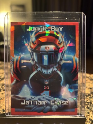 Jamarr Chase Custom Trading Card Anime Football Ice Cincinnati | eBay