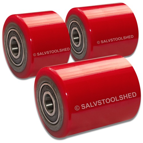 Pallet Jack Wheels Front Rollers Wheel 80mm Dia 20mm ID Bearing PU ...
