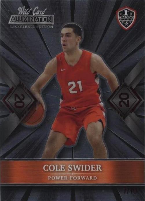2021-22 Wild Card Alumination - Cole Swider #ABC-15 Red Foil 20 Stripe ...