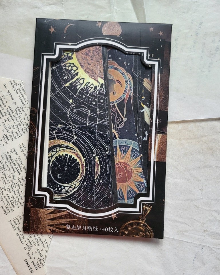Astrology Astronomy Stars Galaxy Junk Journal Stickers Stripe 40 Pcs | eBay