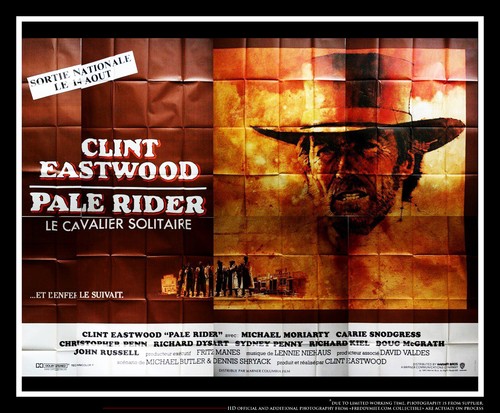 PALE RIDER Clint Eastwood Huge French Vintage Movie Poster Original ...