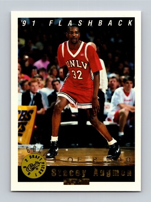 Stacey Augmon 1992 Classic Draft Picks Gold Rookie /8500 #95 RC Rebels ...