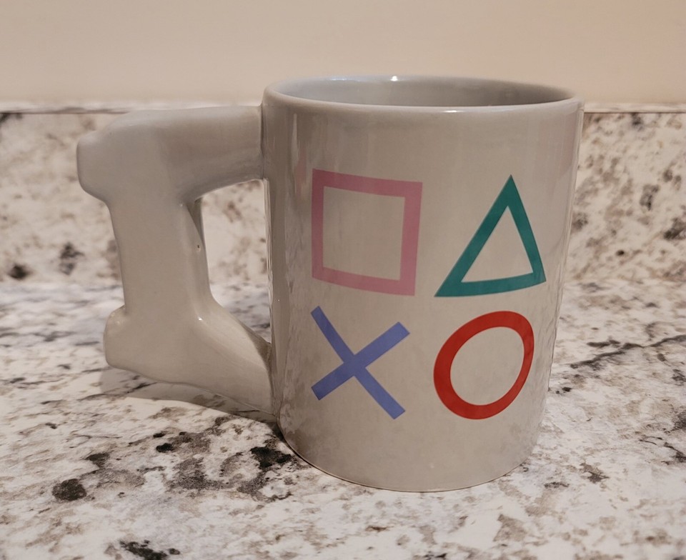 Sony Playstation Retro Controller Handle Ceramic Mug Coffee Cup Gray ...