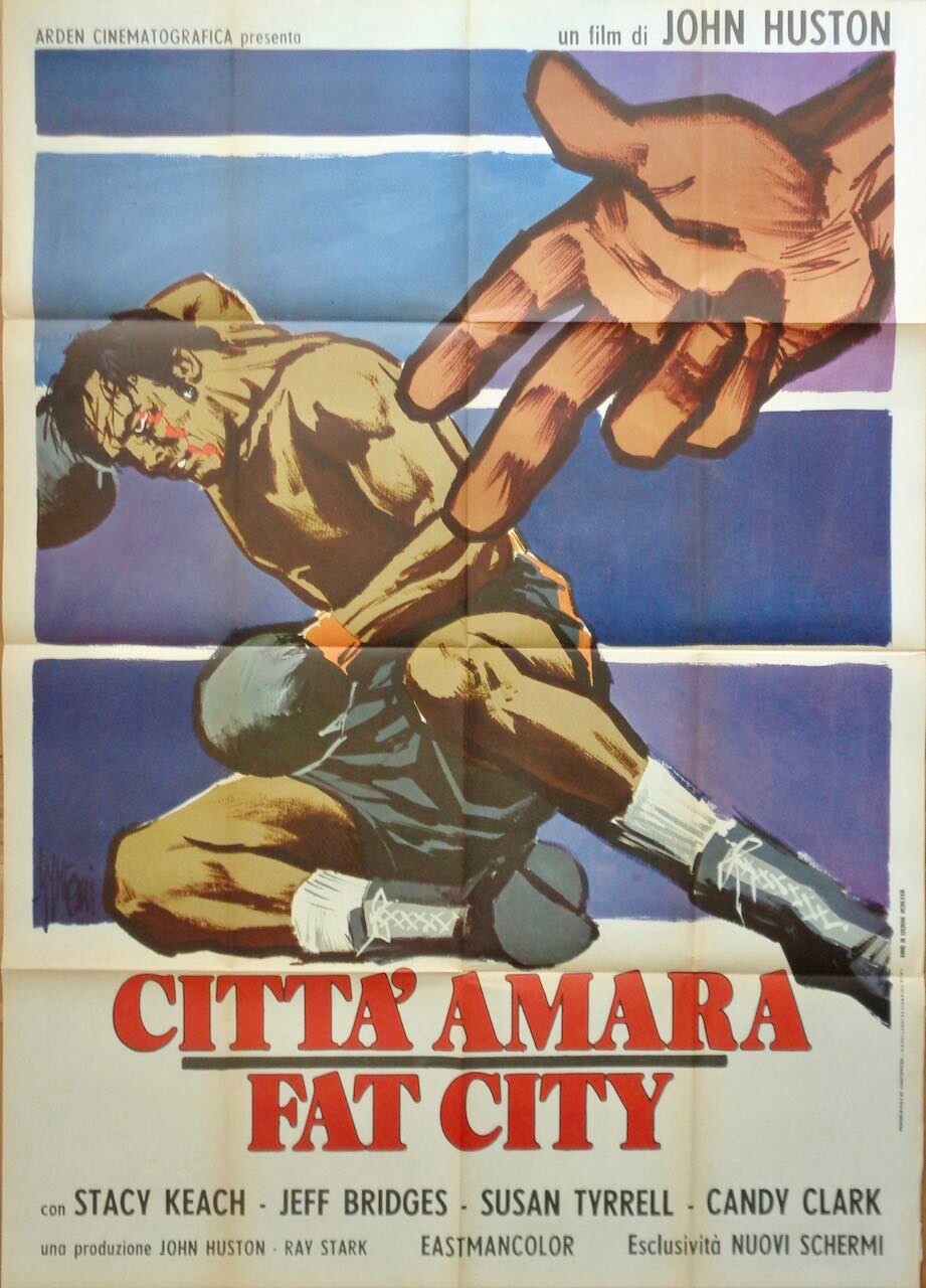FAT CITY Italian 2F movie poster 39x55 JOHN HUSTON STACY KEACH BOXING ...