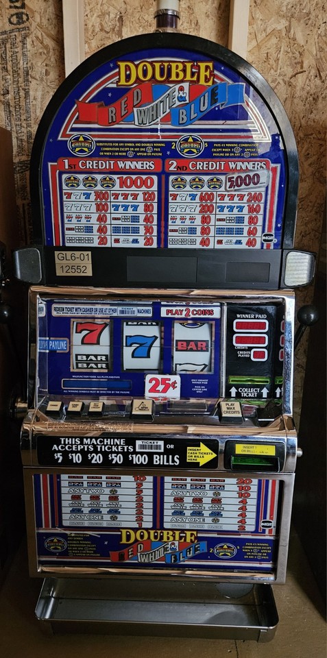 IGT S2000 DOUBLE RED WHITE BLUE ROUND TOP SLOT MACHINE | eBay