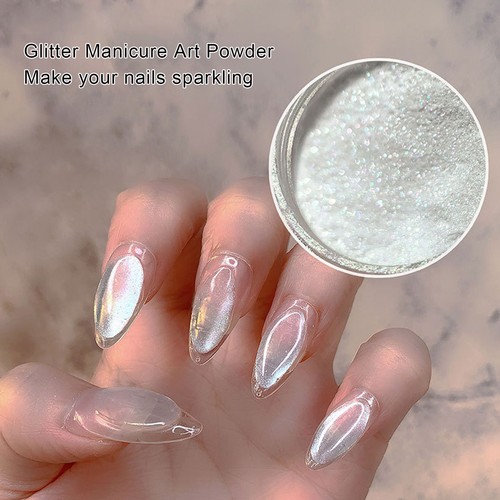Mirror Effect Chrome Powder Safe Lasting Nail Art Powder Glossy DIY BHC ...