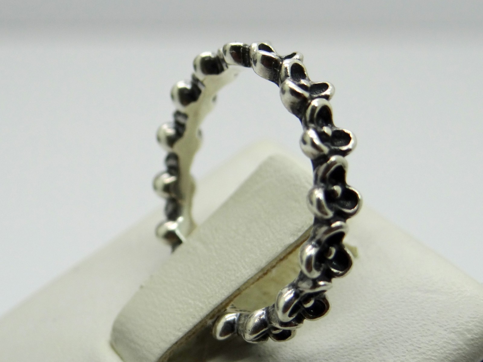 Pandora - 925 Sterling Silver Flower Band Ring Size 6 | eBay