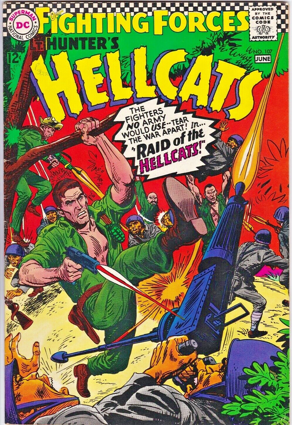 OUR FIGHTING FORCES # 107 (DC) CAPT. HUNTER'S HELLCATS - JACK ABEL art | eBay