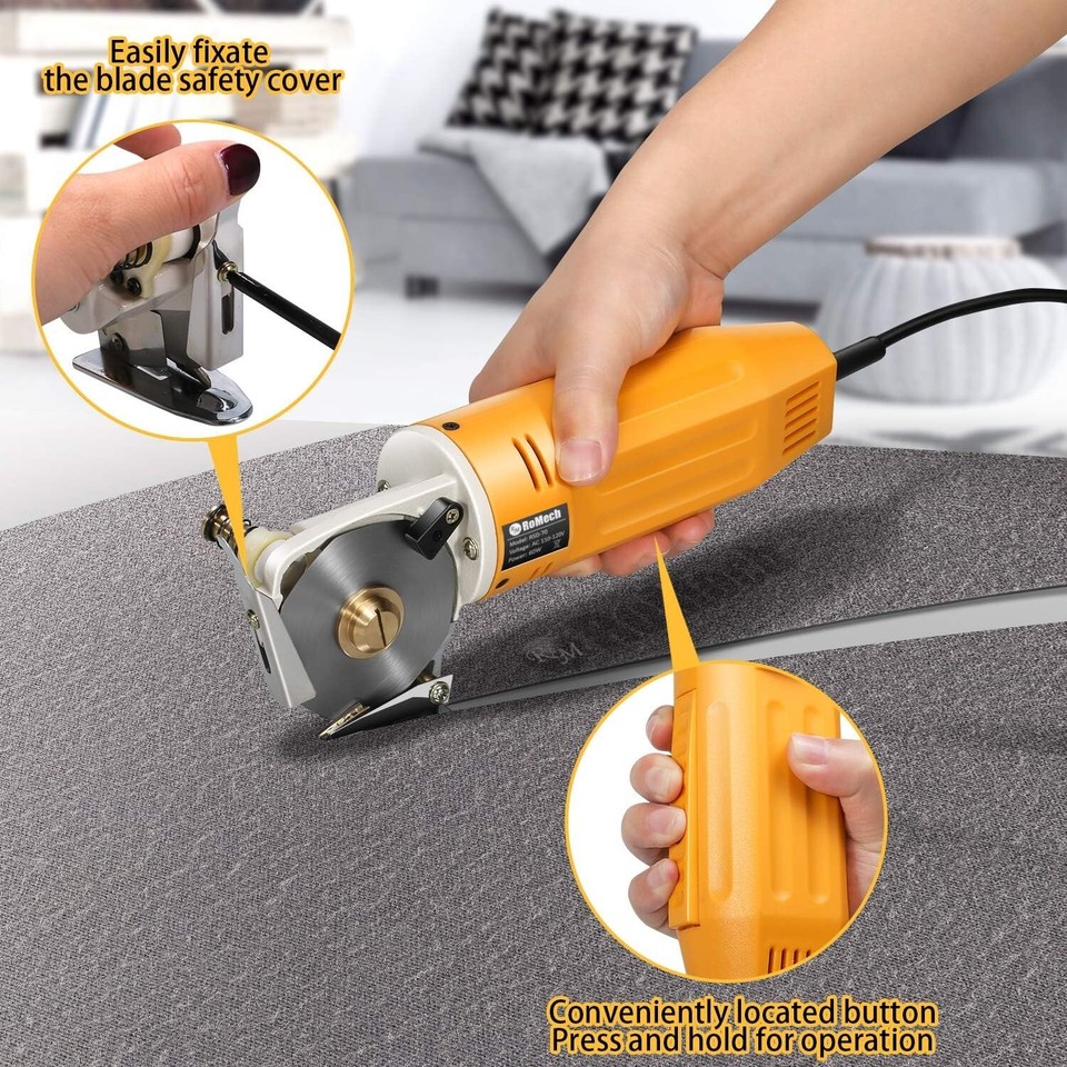 Mini Electric Cloth Cutter, Rotary Blade Fabric Cutting Machine ...