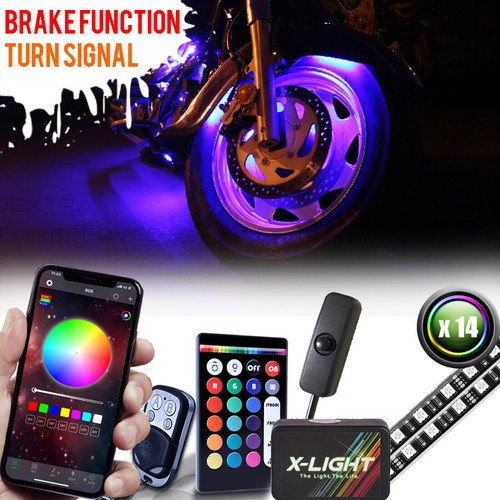 Harley Davidson LED Light Kit 18-Color Neon 14 Strip All Included Kit w ...