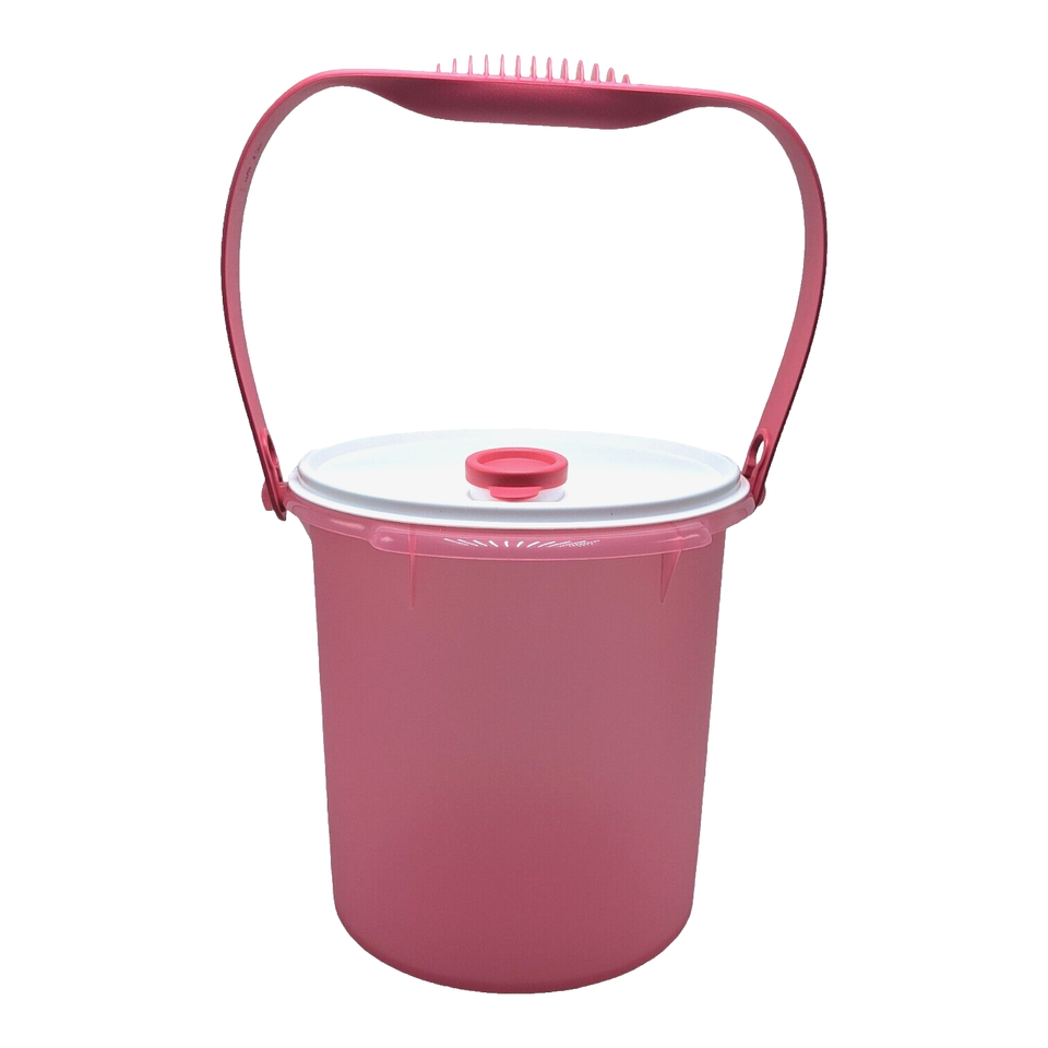 Tupperware Jumbo Canister Pitcher with Cariolier Handle 5L Pink Punch ...