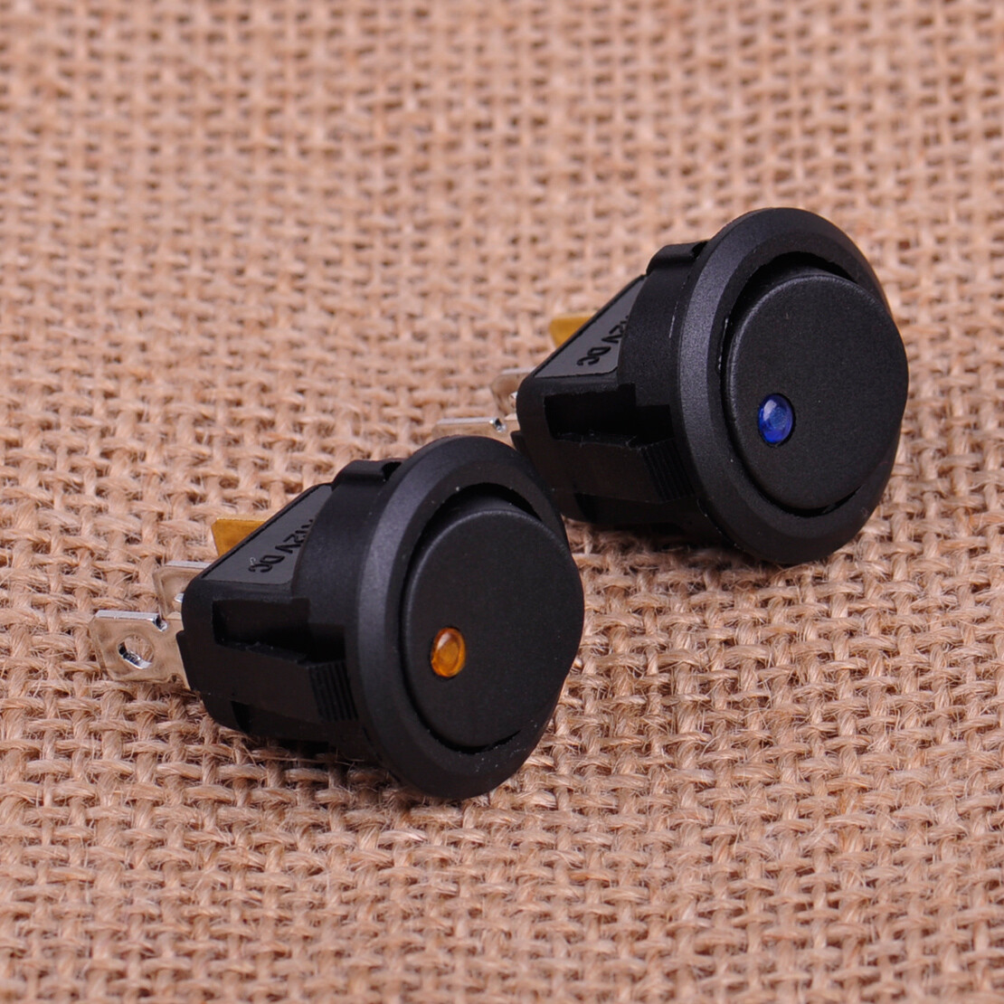 // 4x Waterproof ON/OFF Car 12V Round Rocker Dot Boat LED Light Toggle ...