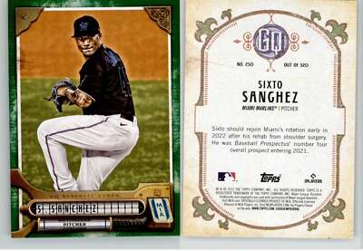 Sixto Sanchez 2022 Topps Gypsy Queen Green #250 Marlins | eBay