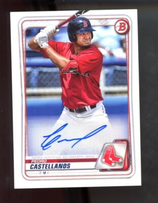2020 Bowman Autograph Pedro Castellanos Auto #PA-PC Boston Red Sox | eBay