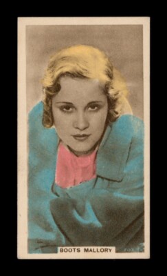 1934 Godfrey Phillips Cinema Stars Set-Break # 29 Boots Mallory EX ...