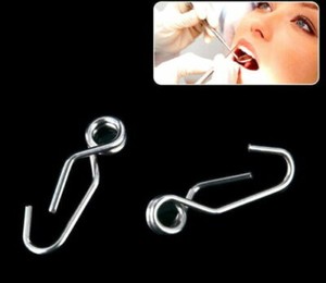 100*Dental Stainless steel Spring Orthodontic Self-Locking Separating ...