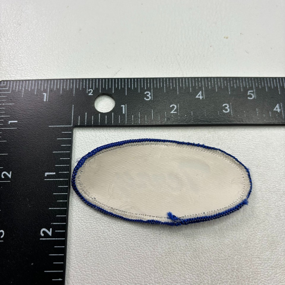 USED Retro Blue Letter Cursive Oval TERRY Name Patch (Uniform, Worker ...