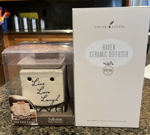 Brand New Young Living Essential Oil Haven Ceramic Diffusers & Wax ...